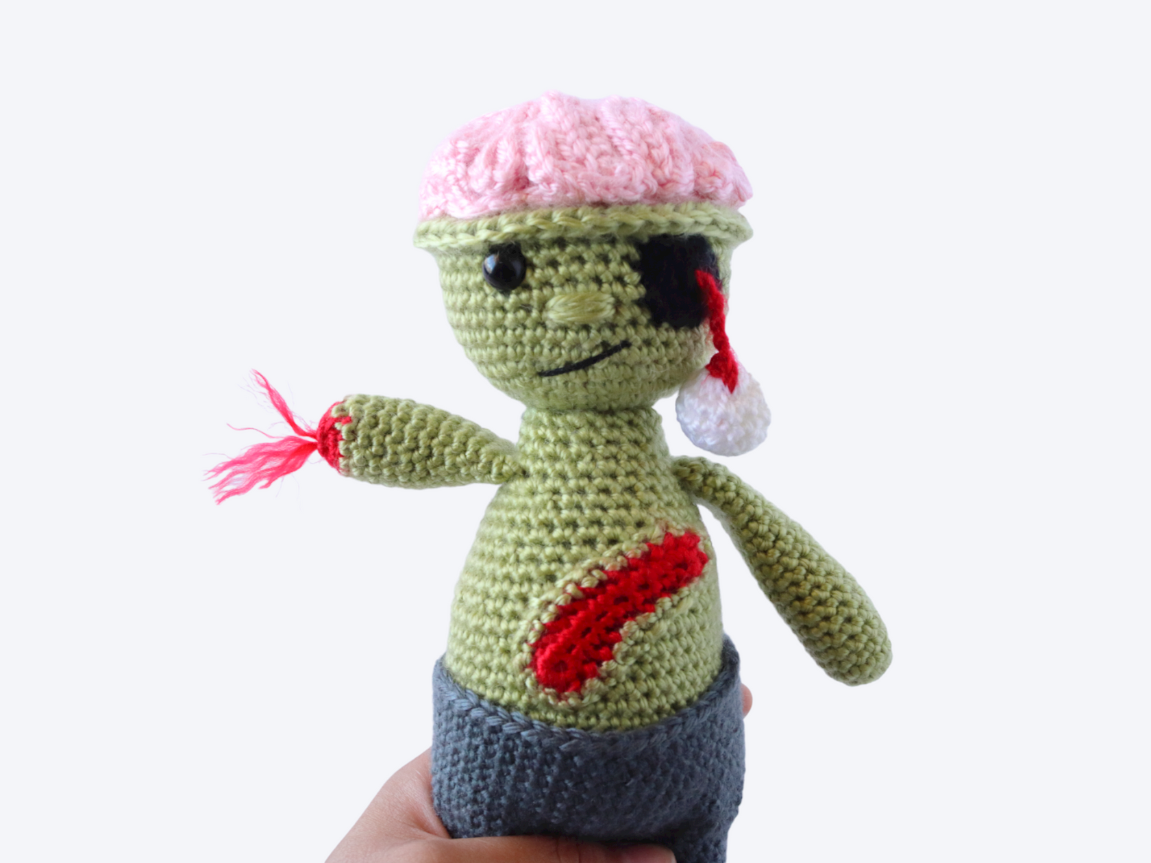 Zeke the Zombie Plushie - Crochet Pattern – The Blue Elephants